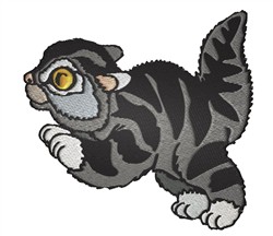 Cat Pouncing Embroidery Design | AnnTheGran.com