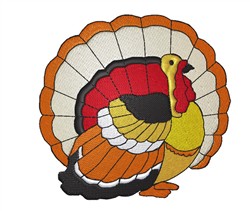 Colorful Turkey Embroidery Design | AnnTheGran.com