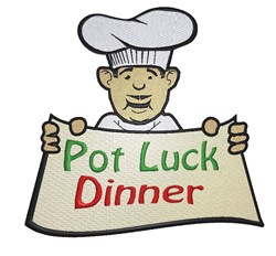 Pot Luck Dinner Embroidery Design | AnnTheGran.com
