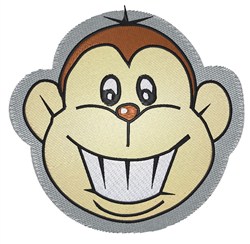 Smiling Ape Embroidery Design | AnnTheGran.com