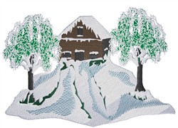 Log Cabin Embroidery Design | AnnTheGran.com