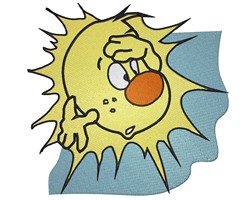 Free Worried Sun Embroidery Design | AnnTheGran.com