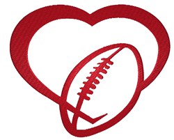 Football Heart Embroidery Design | AnnTheGran.com