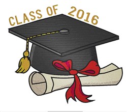 Graduation Class Of 2016 Embroidery Design | AnnTheGran.com