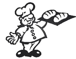 Baker Outline Embroidery Design | AnnTheGran.com