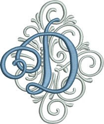 Adorn Monogram D Embroidery Design | AnnTheGran.com