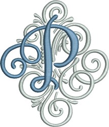 Adorn Monogram P Embroidery Design | AnnTheGran.com