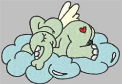 Elephant Angel Embroidery Design | AnnTheGran.com