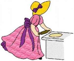 Cooking Woman Embroidery Design | AnnTheGran.com