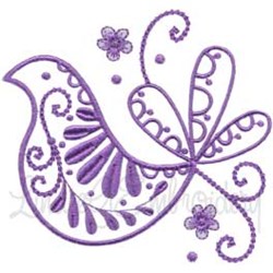 Beautiful Bird Outline Embroidery Design | AnnTheGran.com