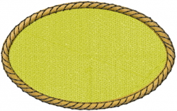 Oval Rope Patch Embroidery Design | AnnTheGran.com