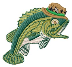 Fish in Hat Embroidery Design | AnnTheGran.com