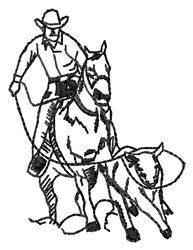 Calf Roper Embroidery Design | AnnTheGran.com