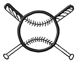 Crossed Bats Embroidery Design | AnnTheGran.com