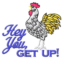 Hey Get Up Embroidery Design | AnnTheGran.com