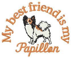Papillon Friend Embroidery Design | AnnTheGran.com