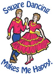 Square Dancing Embroidery Design | AnnTheGran.com