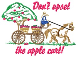 Upset Apple Cart Embroidery Design | AnnTheGran.com