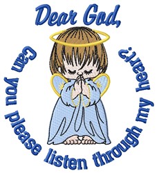 Dear God Listen Embroidery Design | AnnTheGran.com