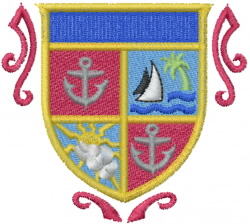 Sailing Crest Embroidery Design | AnnTheGran.com