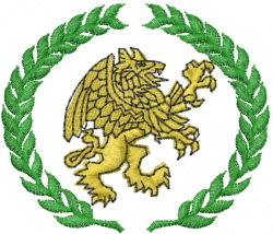 Griffin Wreath Embroidery Design | AnnTheGran.com