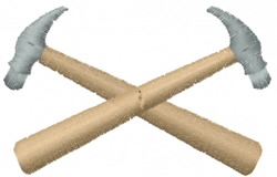 Free Crossed Hammers Embroidery Design | AnnTheGran.com