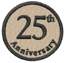 25th Anniversary Embroidery Design | AnnTheGran.com