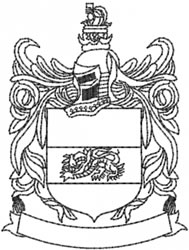 Gothic Crest Embroidery Design | AnnTheGran.com