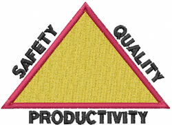 Safety Quality Productivity Embroidery Design | AnnTheGran.com