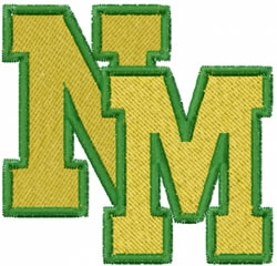 Letters NM Embroidery Design | AnnTheGran.com