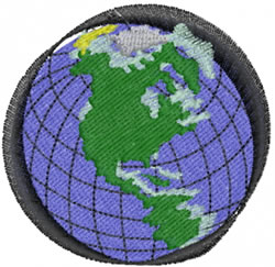 Planet Earth Embroidery Design | AnnTheGran.com