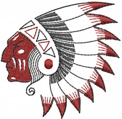 Indian Head Embroidery Design | AnnTheGran.com