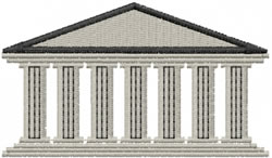 Column Building Embroidery Design | AnnTheGran.com