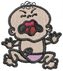 Crying Baby Embroidery Design | AnnTheGran.com