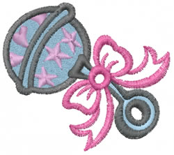 Baby Rattle Embroidery Design | AnnTheGran.com