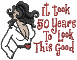 50 Years Embroidery Design | AnnTheGran.com