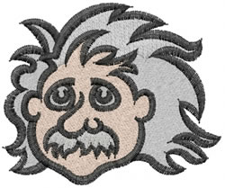 Einstein Face Embroidery Design | AnnTheGran.com