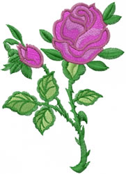 Pink Rose Embroidery Design | AnnTheGran.com