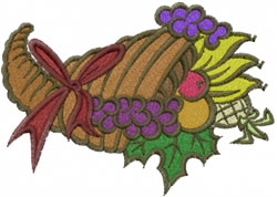 Cornucopia Embroidery Design | AnnTheGran.com