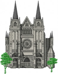 Church Building Embroidery Design | AnnTheGran.com