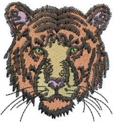 Tiger Head Embroidery Design | AnnTheGran.com