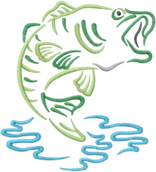 Fish Outline Embroidery Design | AnnTheGran.com