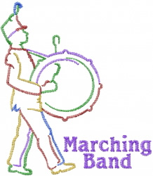 Marching Band Embroidery Design | AnnTheGran.com