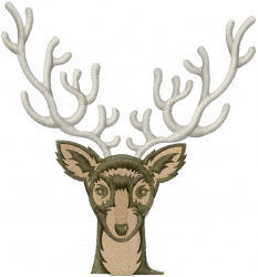 Deer Antlers Embroidery Design | AnnTheGran.com