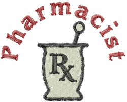 RX Pharmacist Embroidery Design | AnnTheGran.com