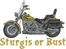 Sturgis Or Bust Embroidery Design | AnnTheGran.com