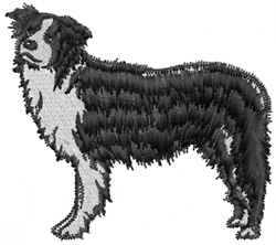 Border Collie Embroidery Design | AnnTheGran.com