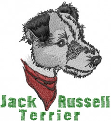 Jack Russell Terrier Embroidery Design | AnnTheGran.com
