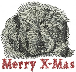 Christmas Dog Embroidery Design | AnnTheGran.com