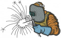 Welder Embroidery Design | AnnTheGran.com
